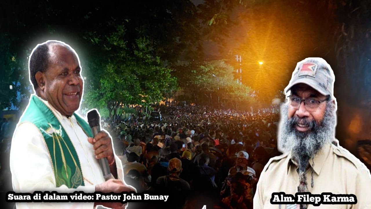 Situasi Mengantar Jenazah Filep Karma, Suara Pastor John Bunay - YouTube