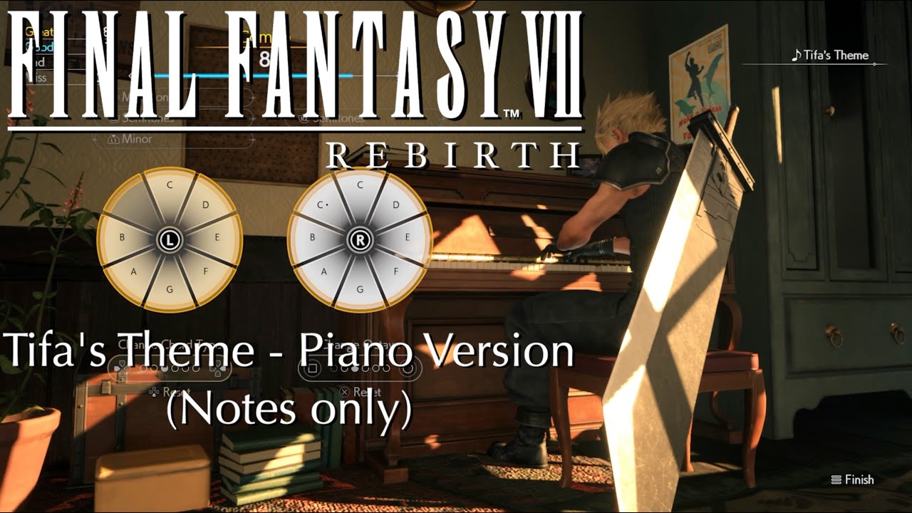 🎵Tifa's Theme - Piano Version (Notes Only) - FFVII REBIRTH - YouTube