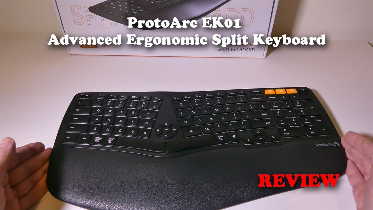 ProtoArc EK01 Advanced Ergonomic Split Keyboard REVIEW - YouTube