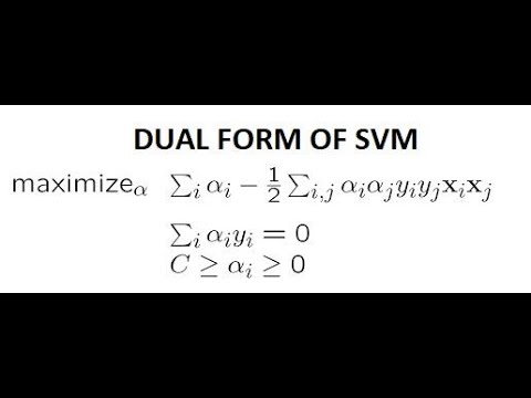 SVM in Dual form and Significance of Kernel SVM - Part 2 - YouTube