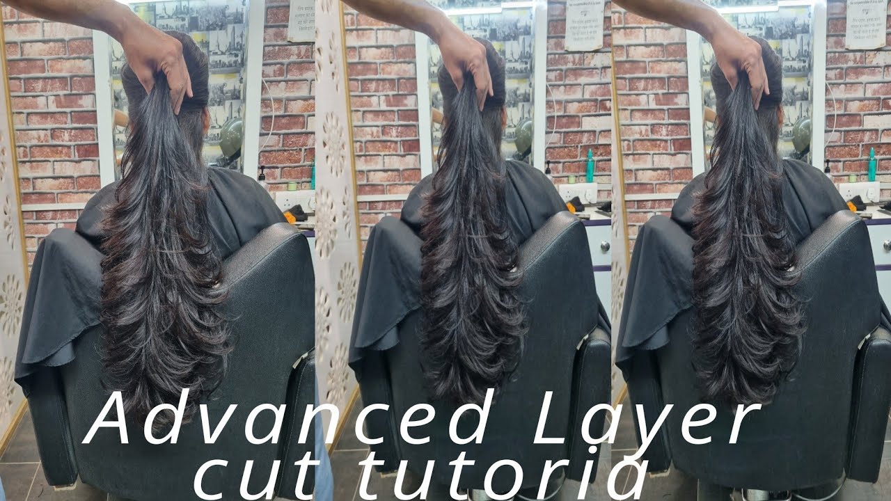 How to advanced layer hair cut/tutorial/step by step/step with layer ...