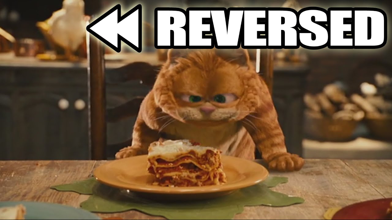 Garfield 2 (2006) - Making Lasagna REVERSED - YouTube