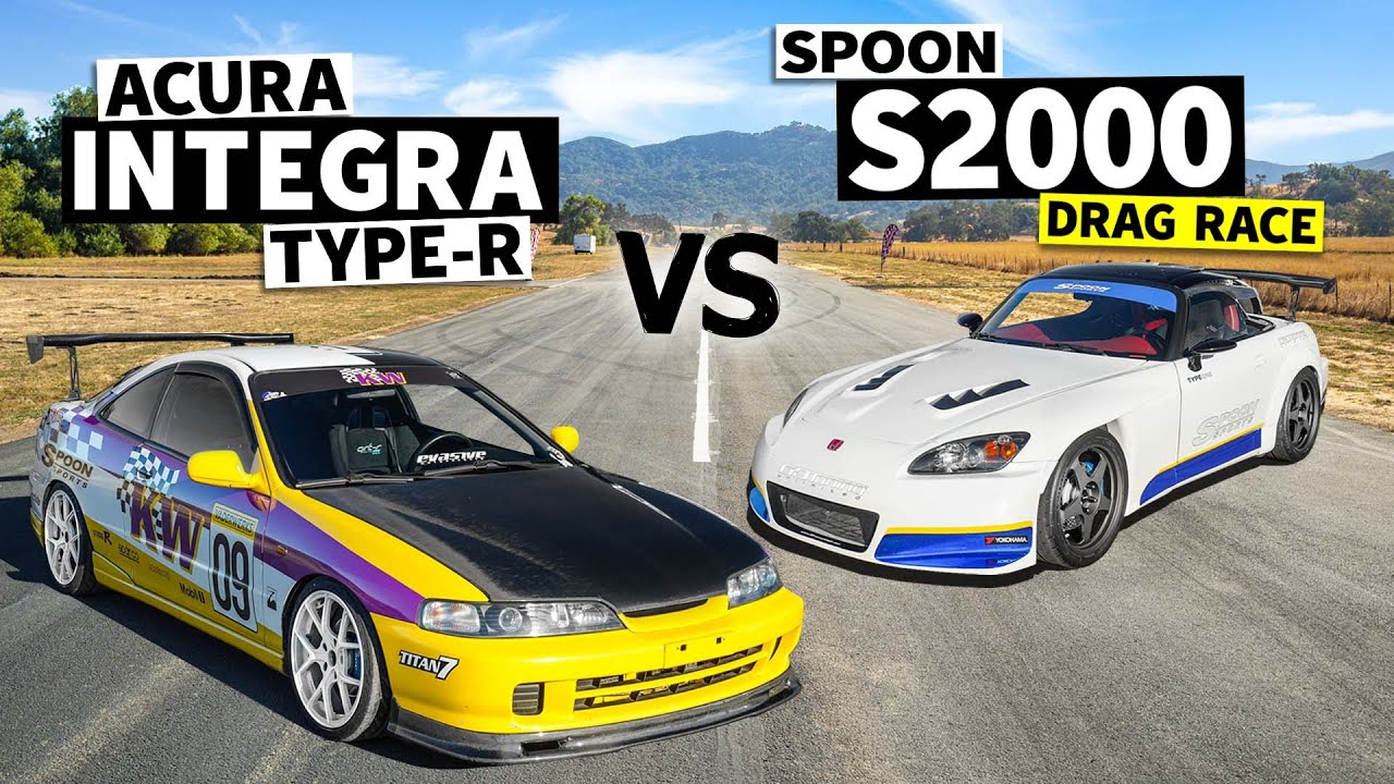 Acura Integra Type R vs Honda S2000! FWD vs RWD VTEC drag race - YouTube
