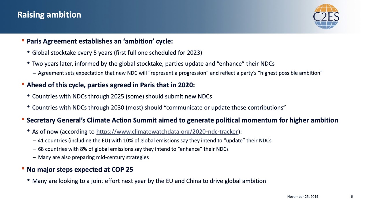 Elliot Diringer's pre-COP 25 media briefing - YouTube