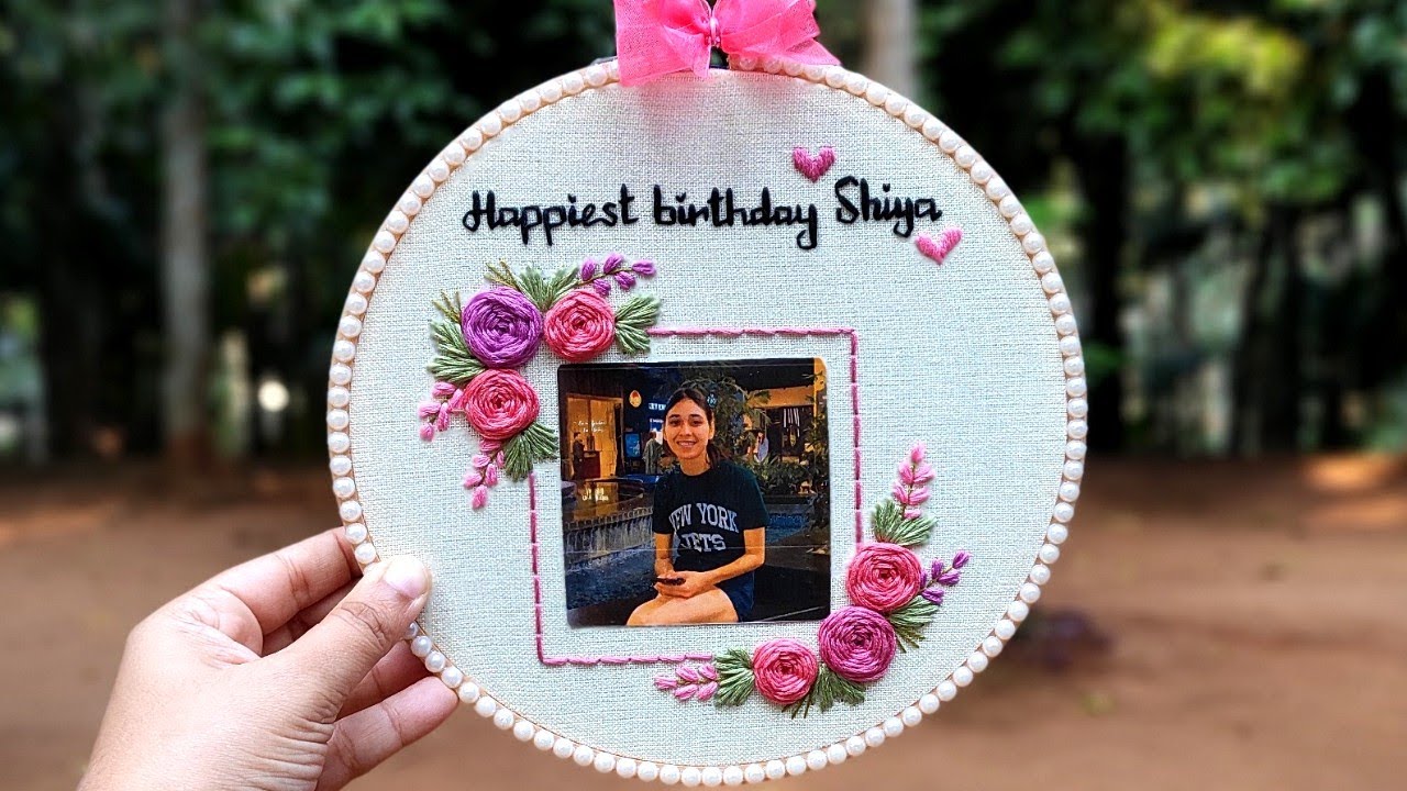 Simple and Easy Photo Embroidery Hoop with Free Pattern/ Embroidery for ...