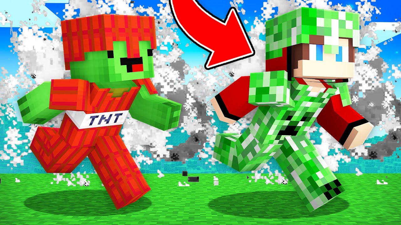 CREEPER Armor Speedrunner vs TNT Armor Hunter : JJ vs Mikey in ...