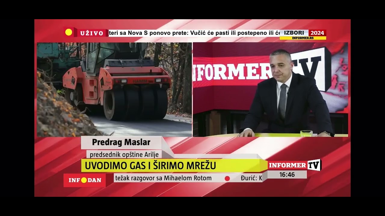 Gost Informer TV- Predrag Maslar predsednik opstine Arilje - YouTube