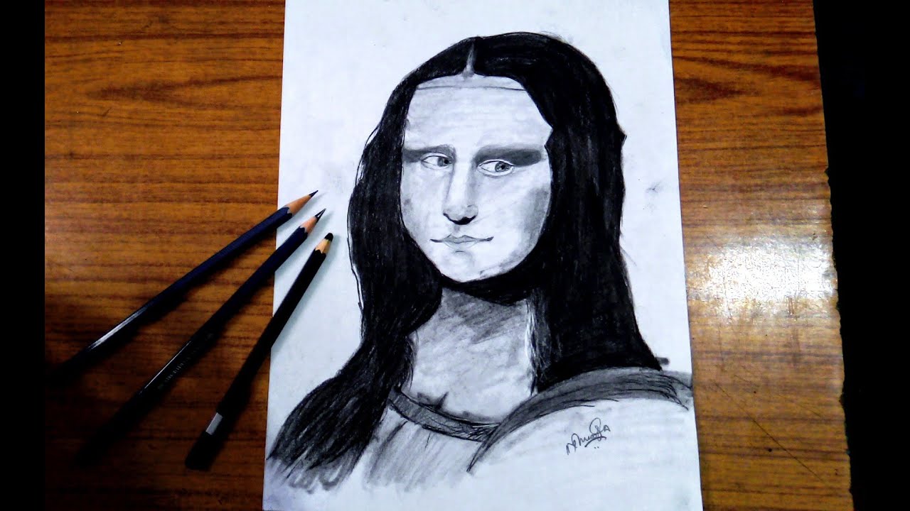 HOW TO DRAW MONA LISA TIMELAPSE BY- ARTOLOGY MOHAMMAD MOOSA - YouTube