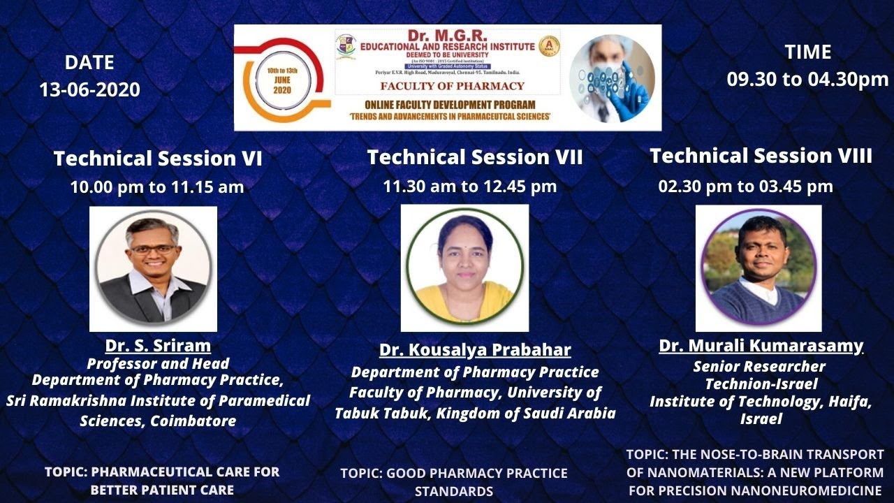 DAY 04-Online FDP-Faculty of Pharmacy, Dr.M.G.R Educational and ...