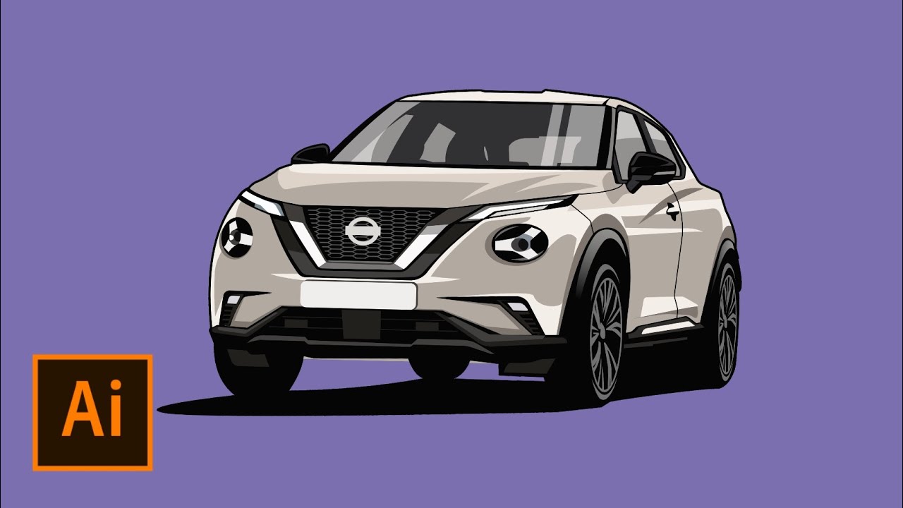 Nissan Juke Car Illustration Speed Art l Adobe Illustration Tutorial ...