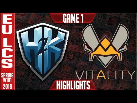 H2K vs VIT Highlights | EU LCS Spring 2018 W1D1 | H2K vs Vitality