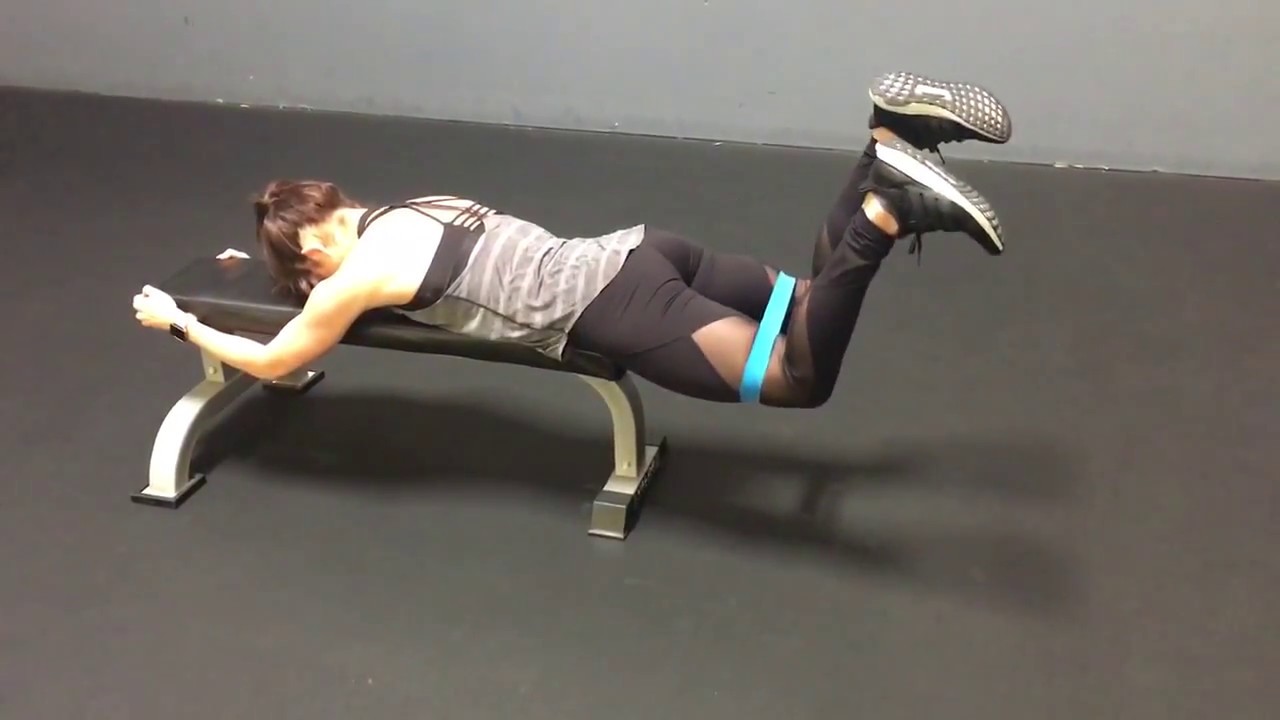 Reverse Hypers on Bench with Band - YouTube