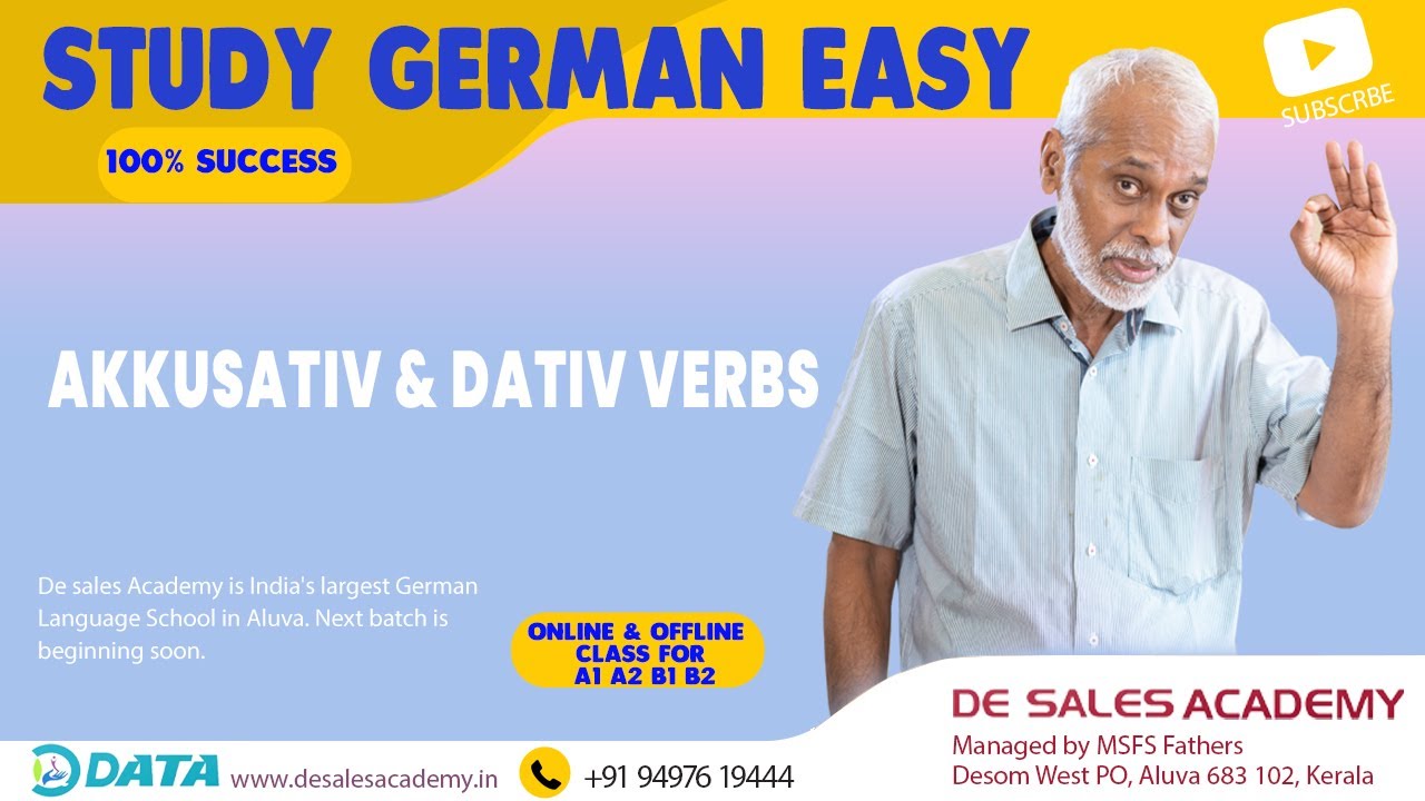 HOW TO USE THE AKKUSATIV & DATIV VERBS: German Language Course A1 & A2 ...