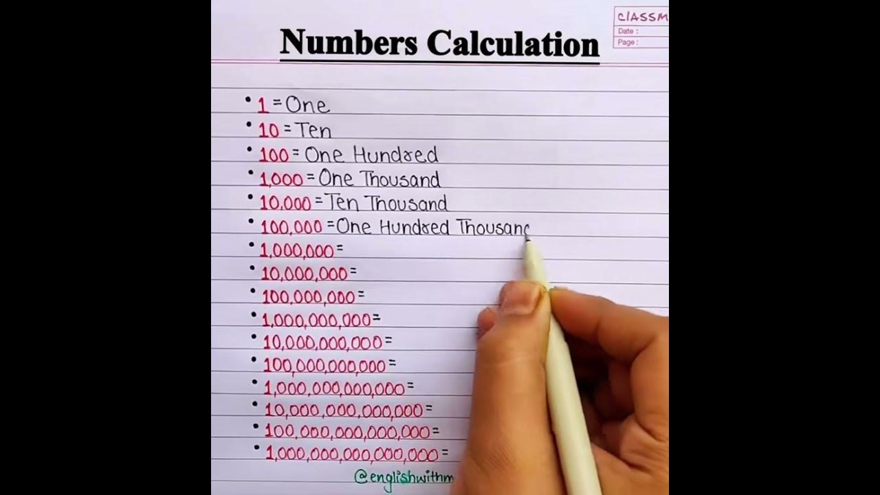How to numbers calculation 🧮 - YouTube