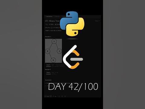 Day 42 of Leetcode every day for 100 days | Binary Tree Paths #python #leetcode #coding #shorts ...