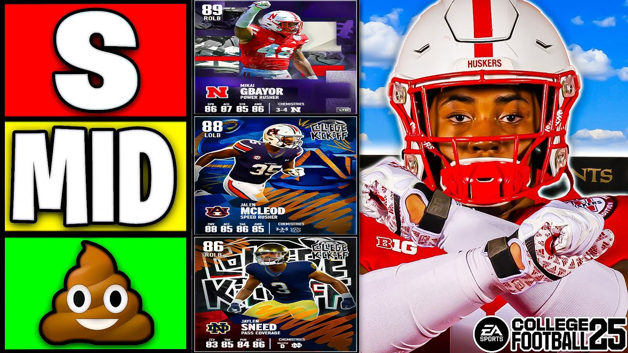 Ranking The BEST OUTSIDE LINEBACKERS In College Football Ultimate Team ...