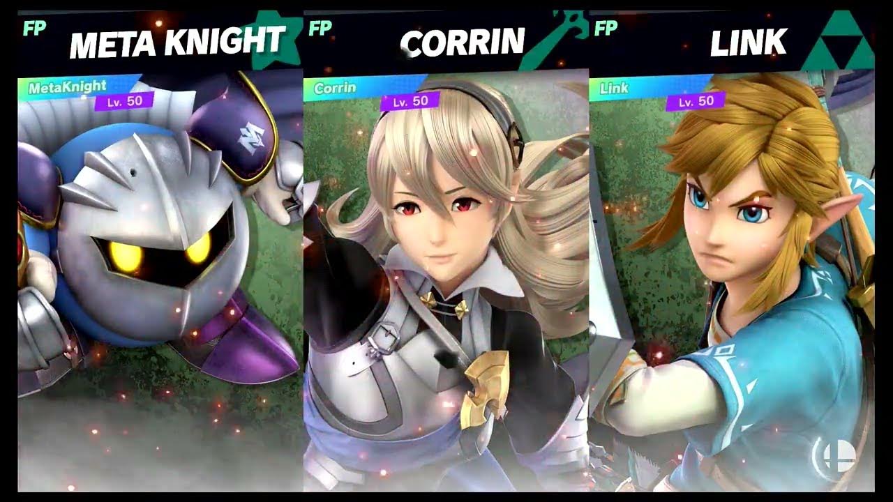 Super Smash Bros Ultimate Amiibo Fights – 11pm Finals Meta Knight vs Corrin vs Link - YouTube