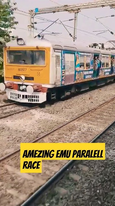 Emu vs express parallel race #indianrailways - YouTube