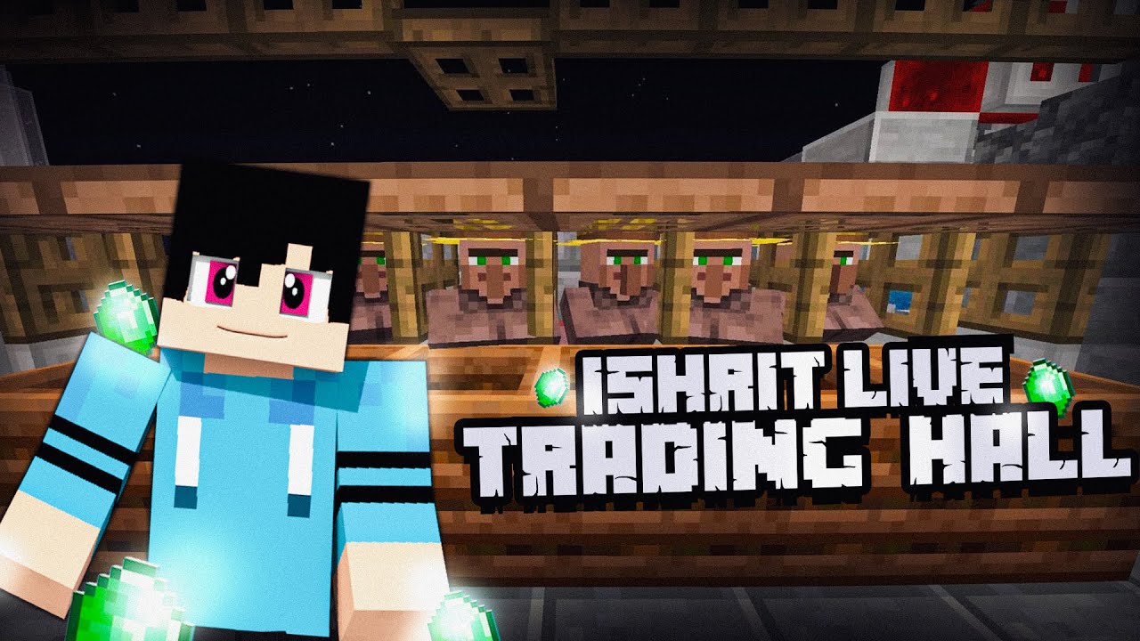 Making Villager Trading Hall || DAY 772 || Minecraft Live || #minecraft ...