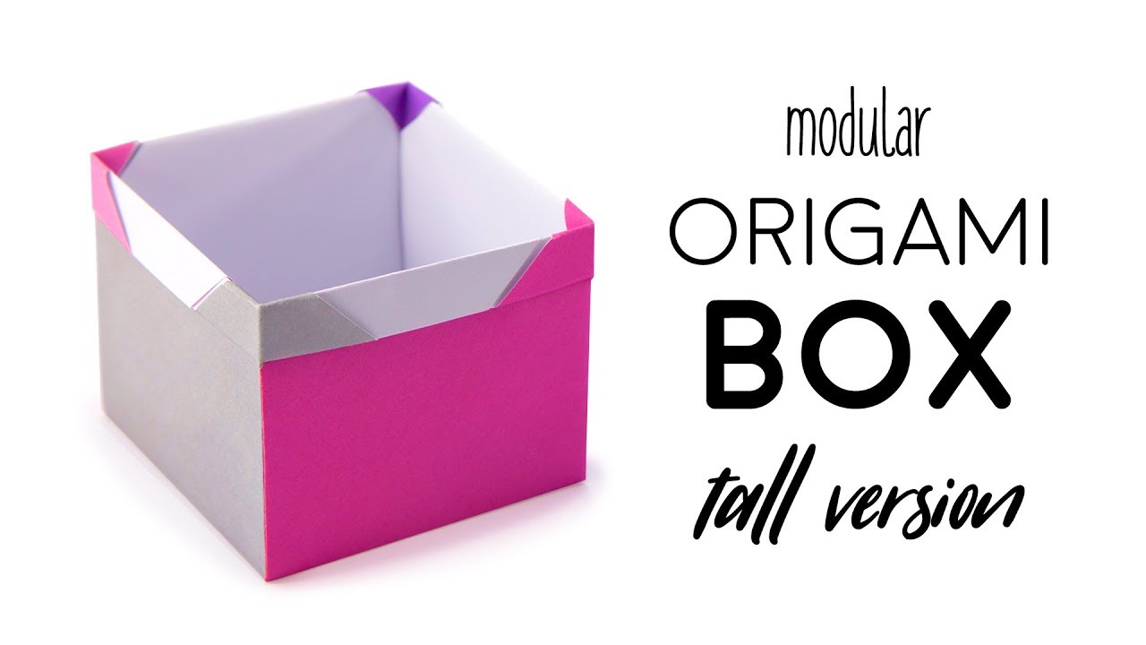 Modular Origami Box Tutorial - Tall Version - Paper Kawaii - YouTube