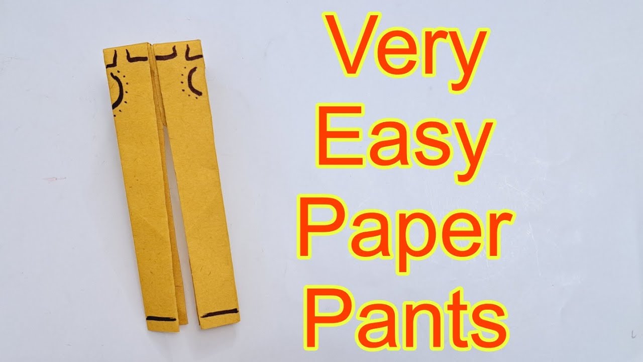 Origami paper pants 👖/ Easy Origami crafts/How to make a paper pants # ...
