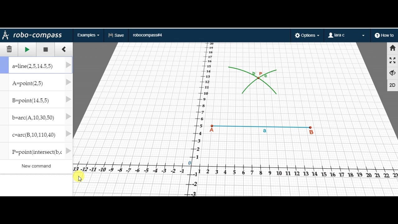 robocompass #4 pt of intersection of two arcs - YouTube