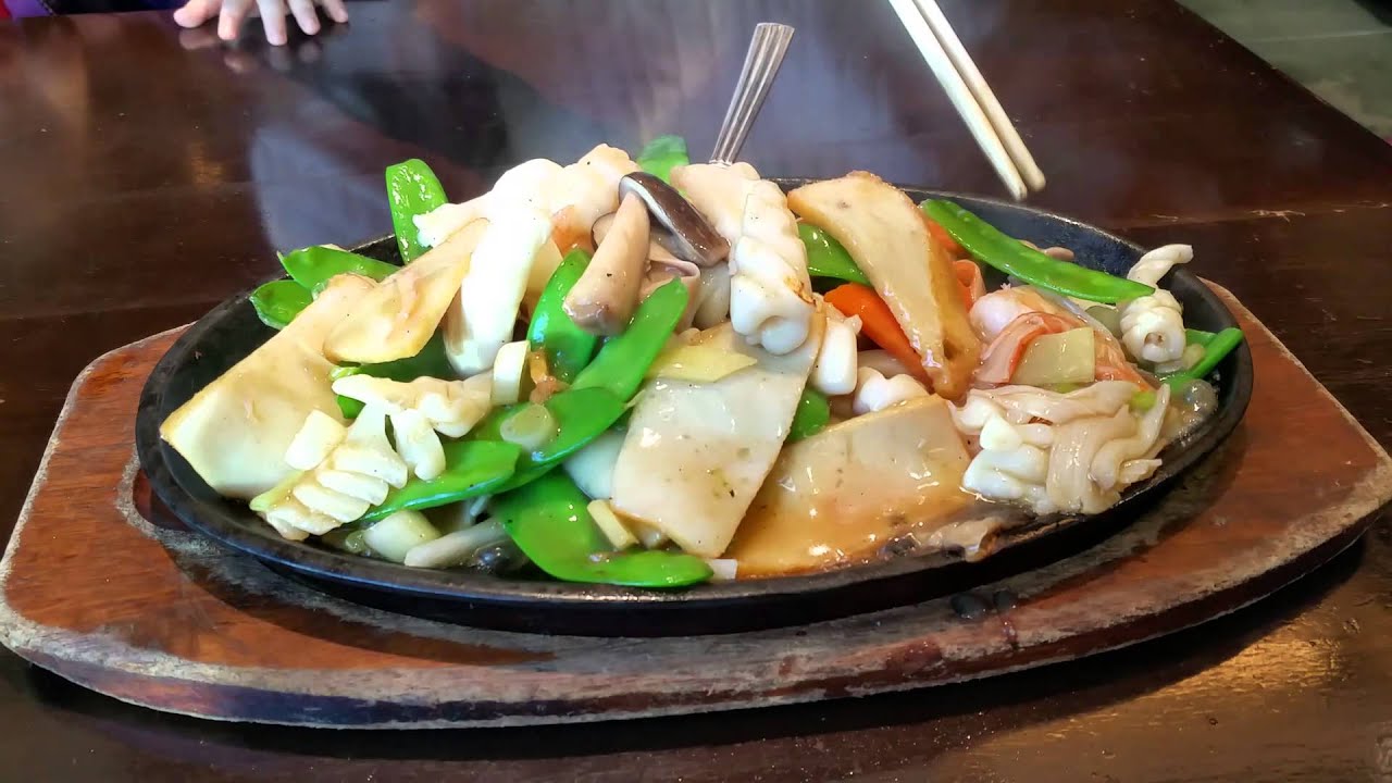 Seafood Combination On Sizzling Plate - YouTube