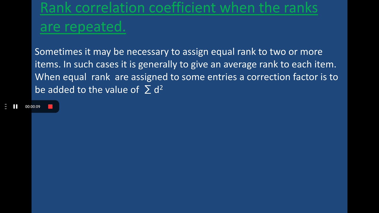 Repeated rank correlation - YouTube