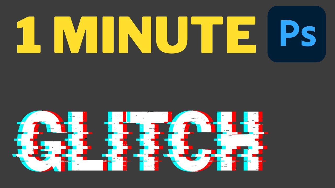 How to make glitch text effect in PHOTOSHOP Tutorial - YouTube