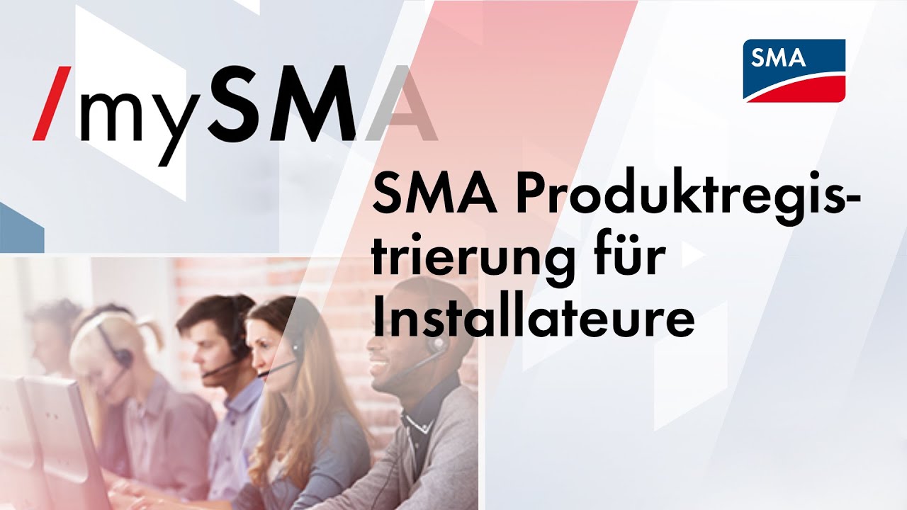 SMA Produktregistrierung für Installateure - YouTube