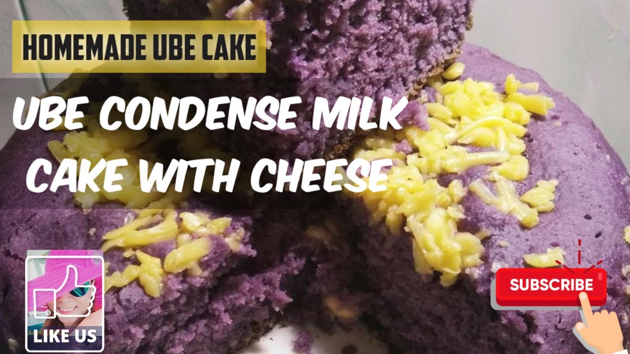 HOMEMADE UBE CONDENSE MILK CHEESE CAKE | HOW TO MAKE HOMEMADE UBE ...