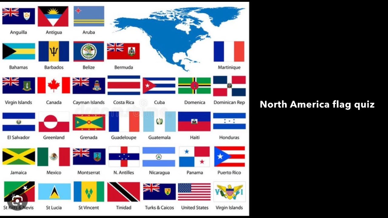 North American Flags With Names