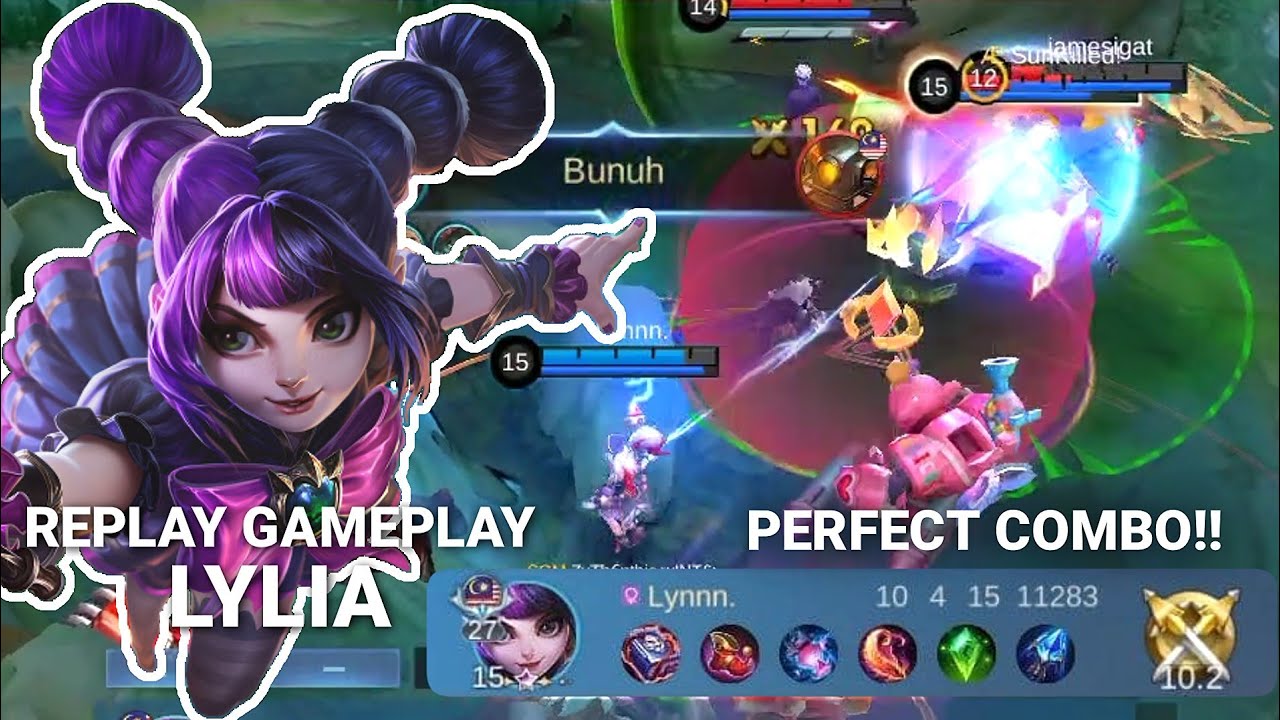 PERFECT COMBO!! l REPLAY GAMEPLAY LYLIA | MLBB - YouTube