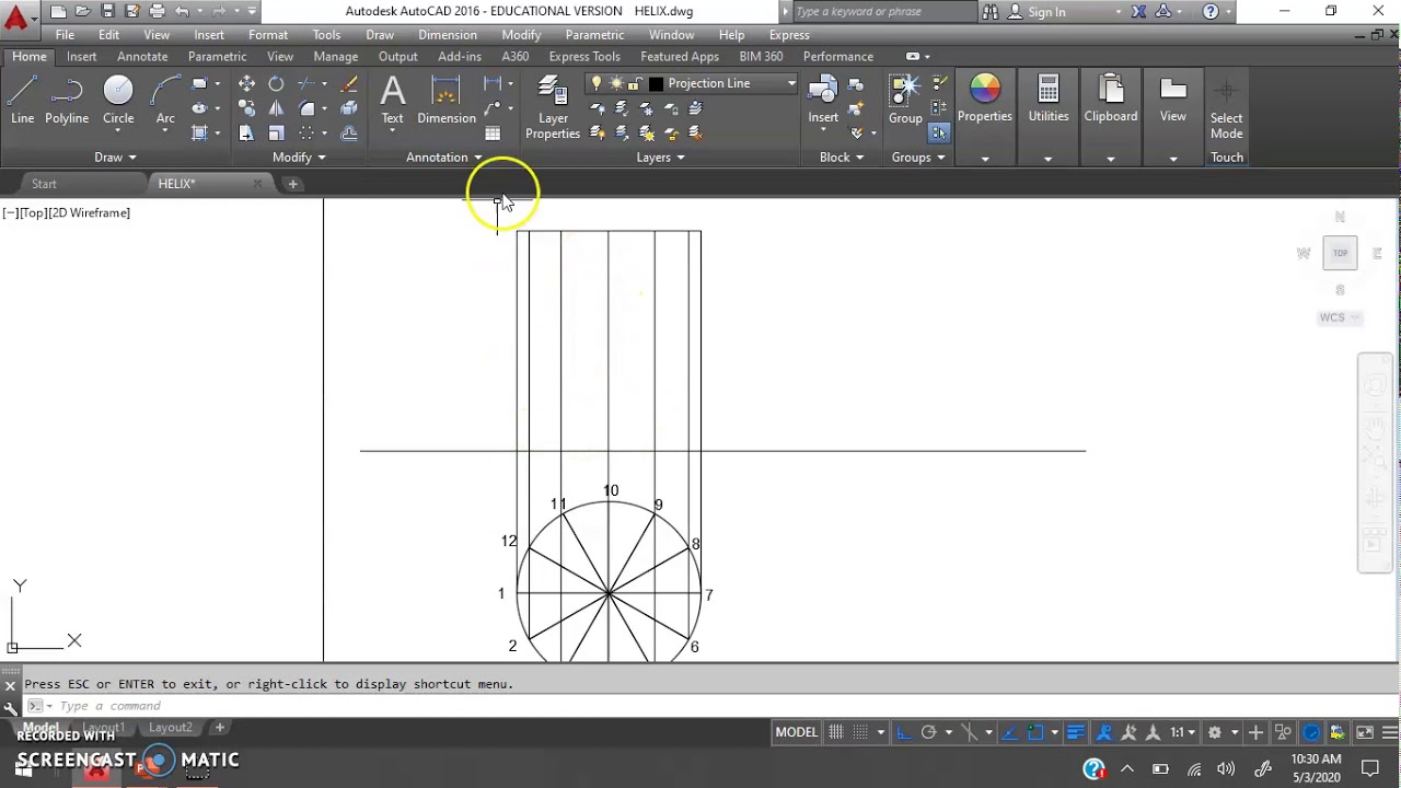How to draw of Helix | Engineering Graphics by Prof. Vishwas Palve ...