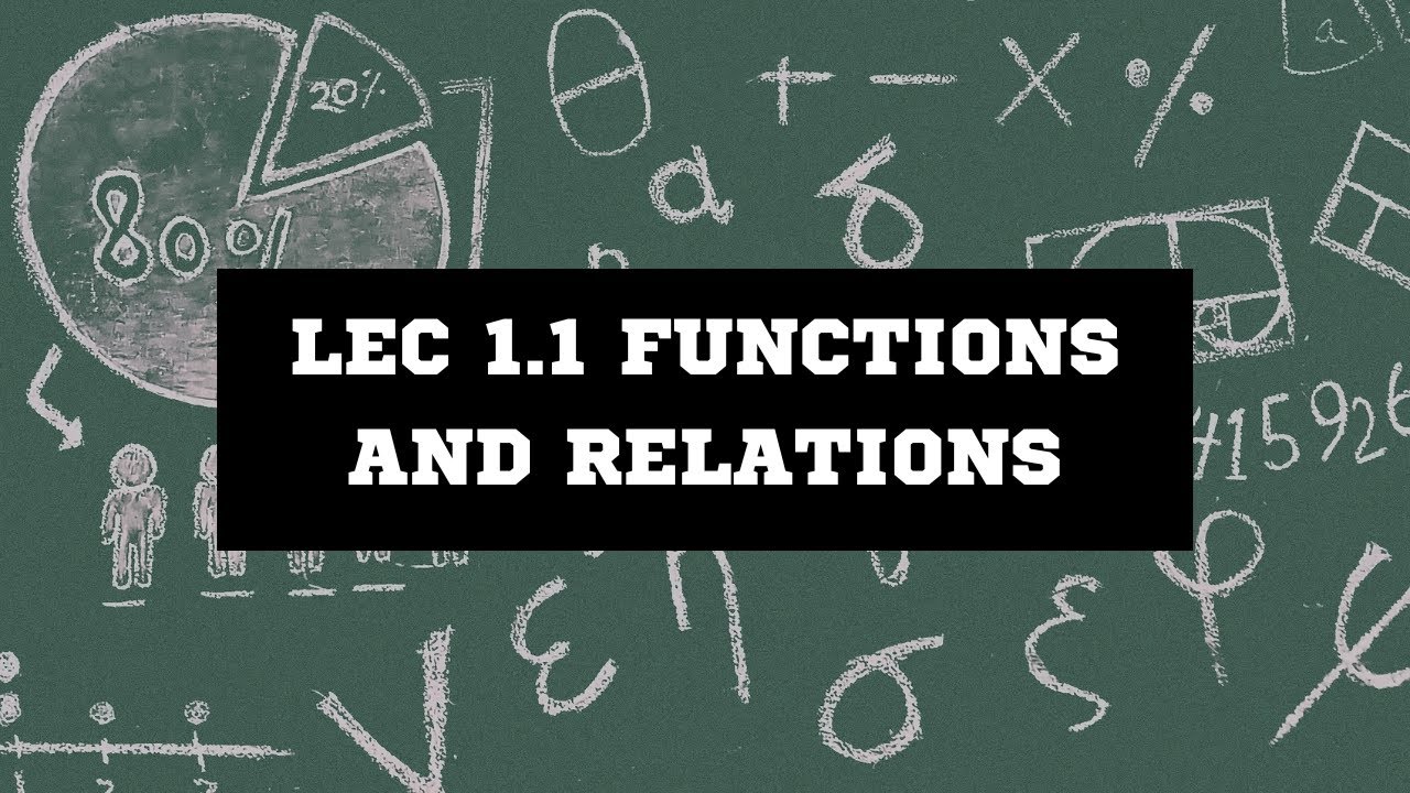 Lec 1.1 Functions and Relations (Taglish) - YouTube
