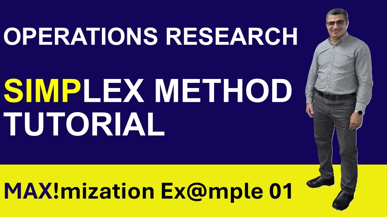 Simplex Method | Maximization Problem （Example 01）| شرح طريقة ...