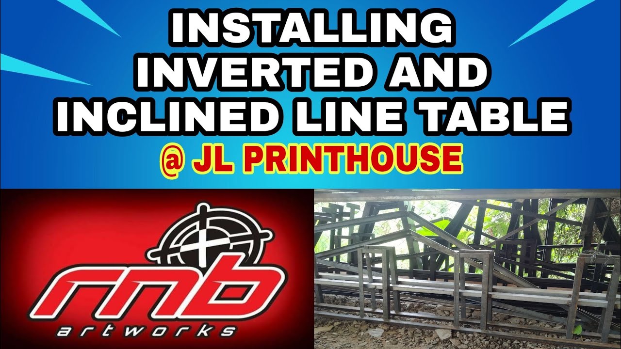 Installation of Inclined and inverted line table for silkscreen ...