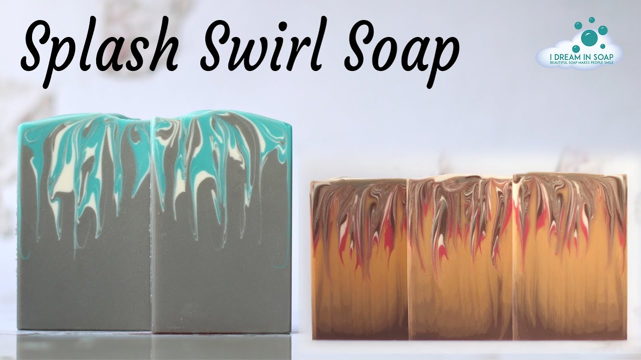 Splash Swirl cold process soap | Soap Challenge Club. - YouTube