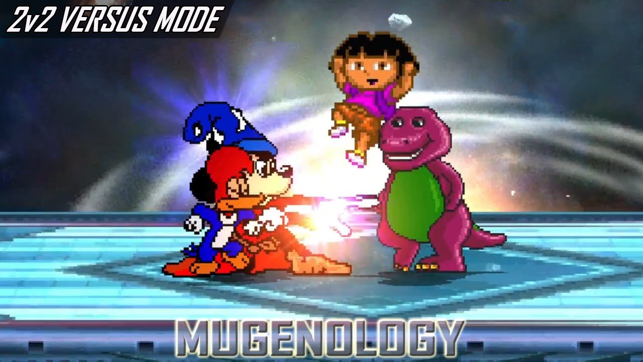 Mickey Mouse EX & Woody Woodpecker vs Dora and Barney - 2v2 Versus Mode ...