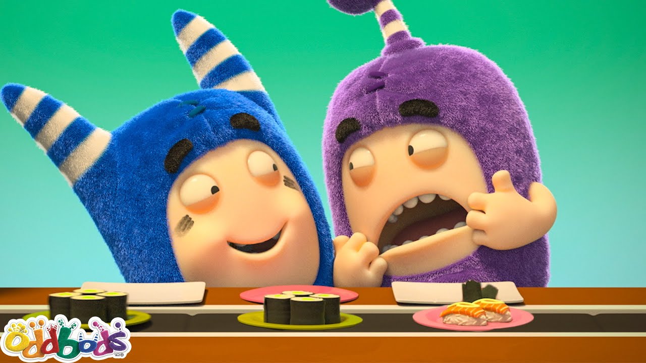For The Love Of Sushi | Oddbods - Food Adventures | Cartoons for Kids ...
