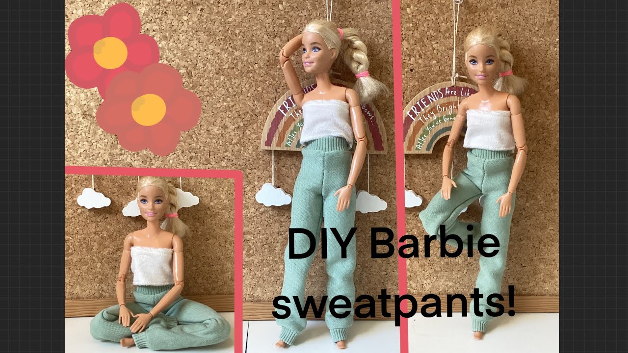 DIY barbie doll sweatpants | tutorial | for beginners | - YouTube