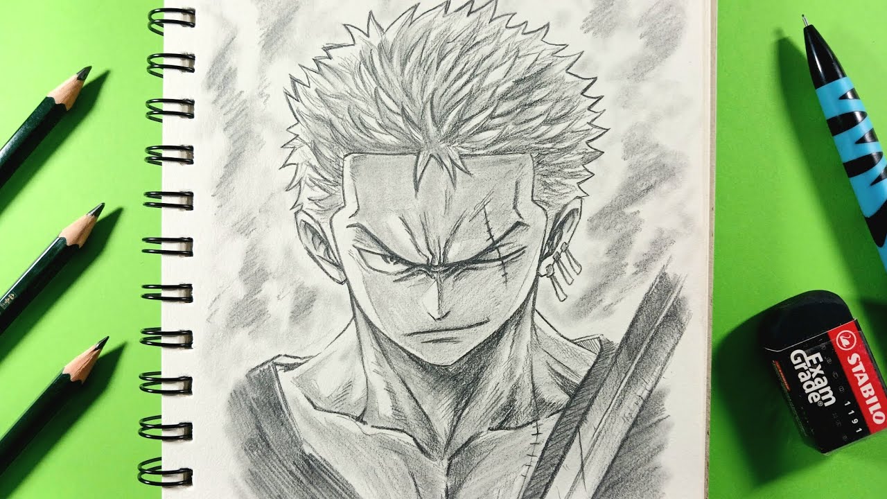 Sketch Roronoa zoro 《ONE PIECE》 anime - YouTube