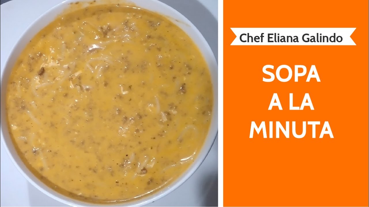 ¡Prepara una SOPA A LA MINUTA muy rápido! | Sopas peruanas - YouTube