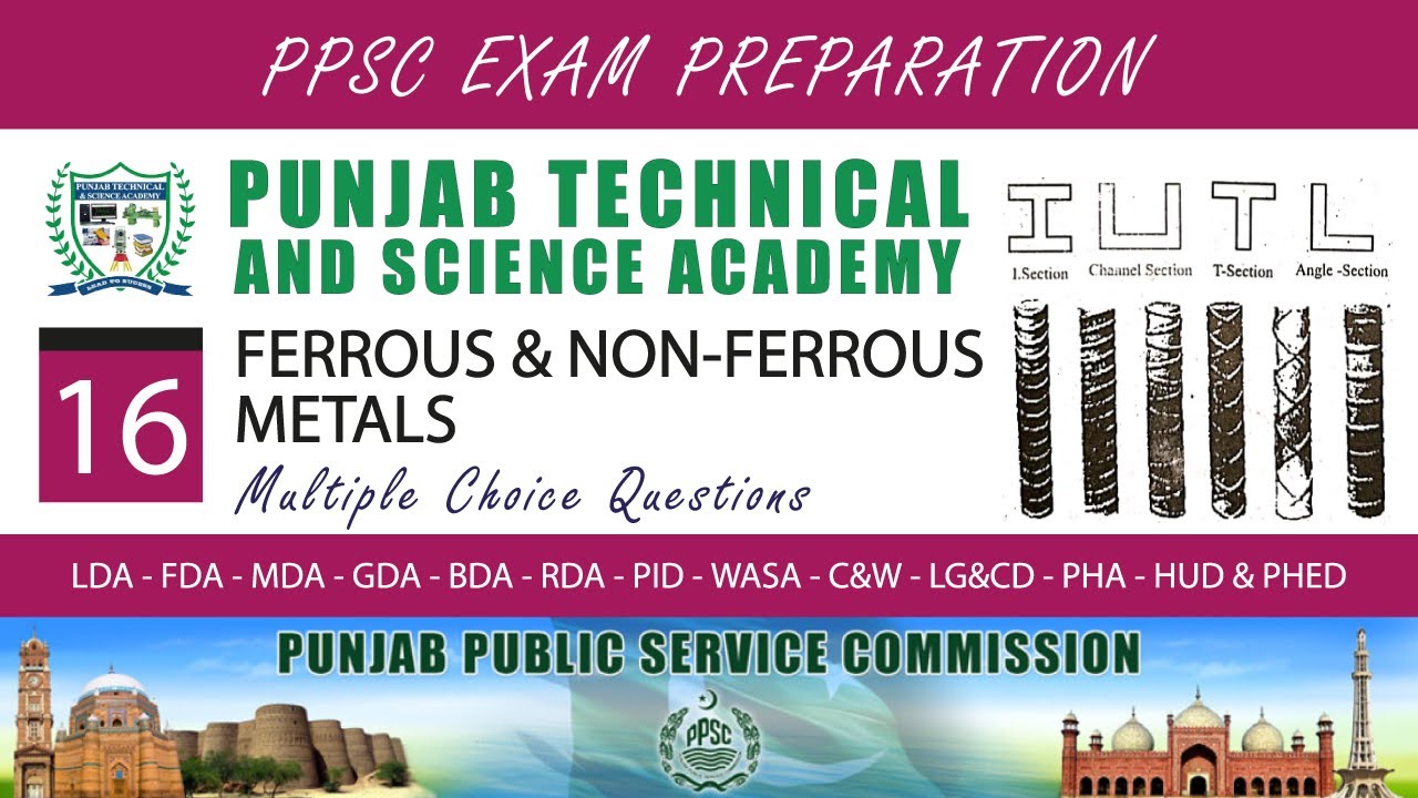 16 - Ferrous & Non Ferrous Metals - PPSC - Sub Engineer Civil - YouTube