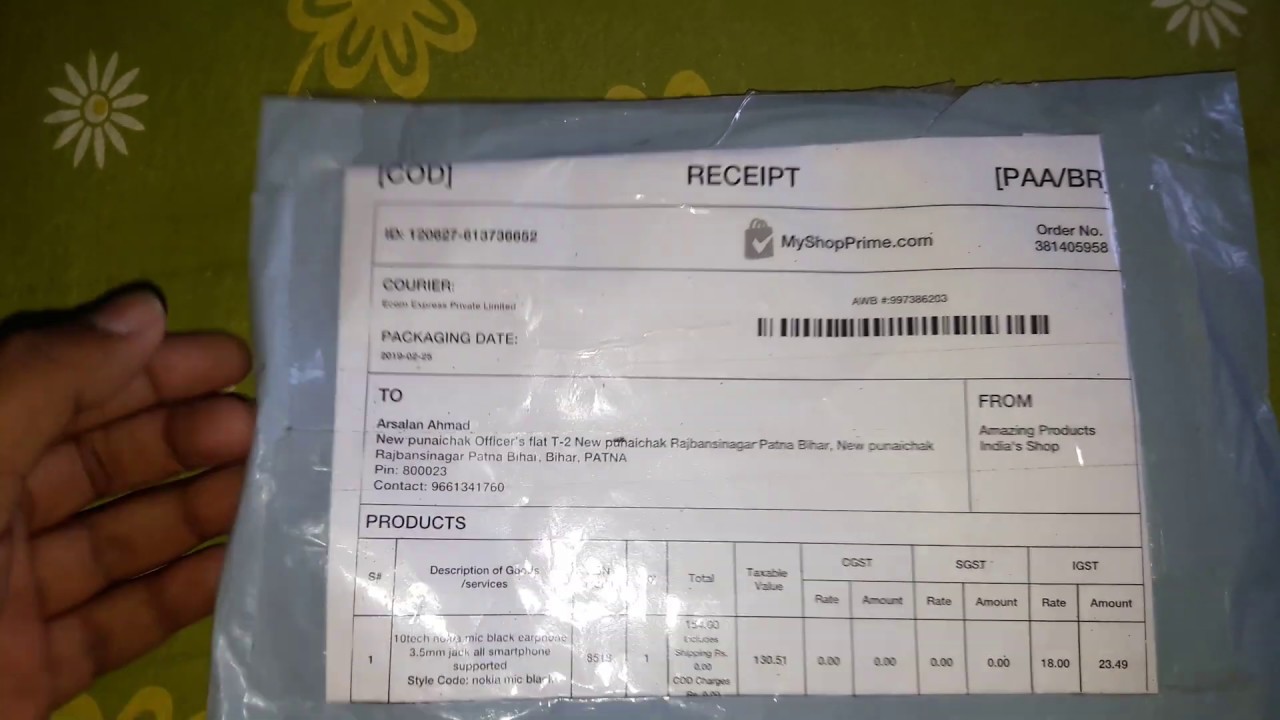 Unboxing of Shop Prime store product. - YouTube