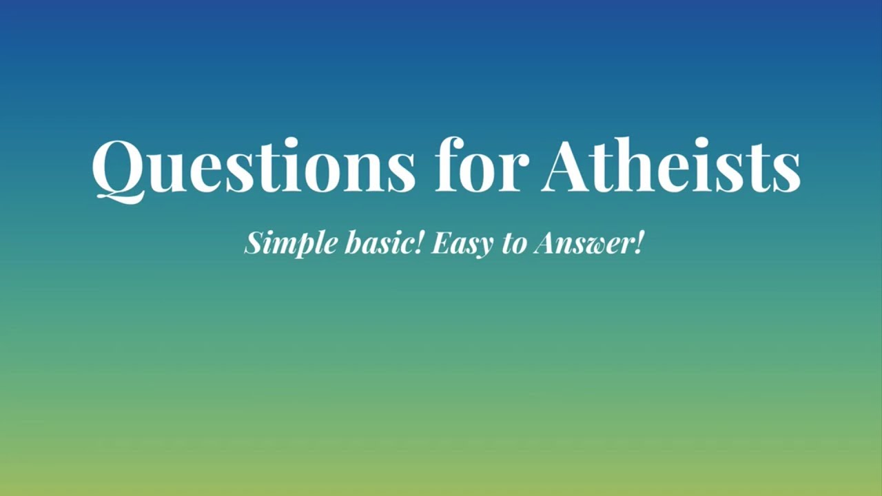 Vox Rationis #012 RE: More Questions for Atheists - YouTube