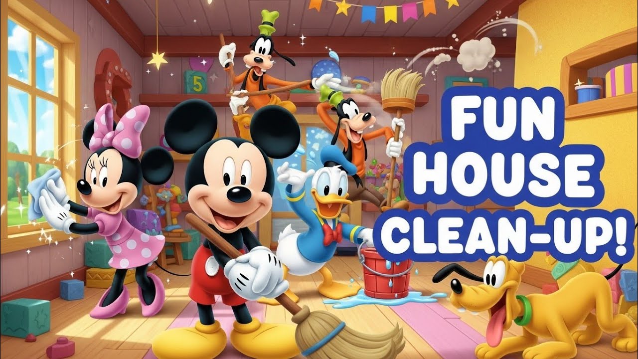 Mickey Mouse & Friends Clean the Fun House 🧹🏠 | Fun Kids Poem & Story ...