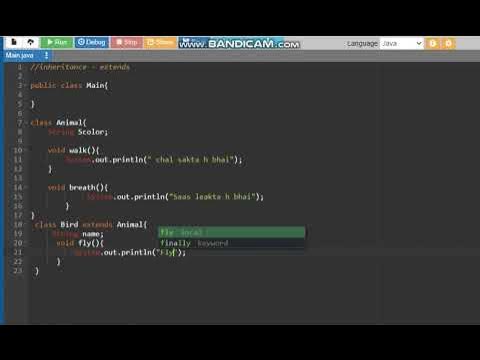 Oops Concept - Inheritance Extends in Java Simple Method - YouTube