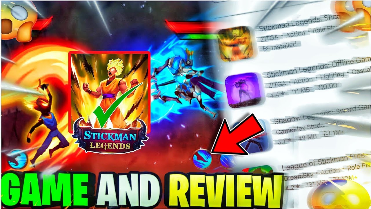 STICKMAN LEGENDS GAME AND REVIEW - ANDROID - YouTube