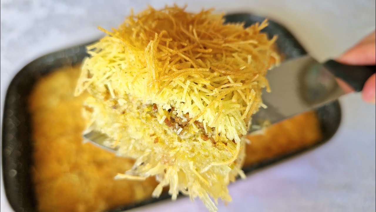 KADAIF SA PISTACIJAMA - MORATE ISPROBATI - Savršen zaliveni kolač / Pistachio Kadayif - YouTube